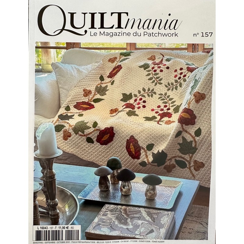 Quiltmania Magazine N° 157 septembre octobre 2023